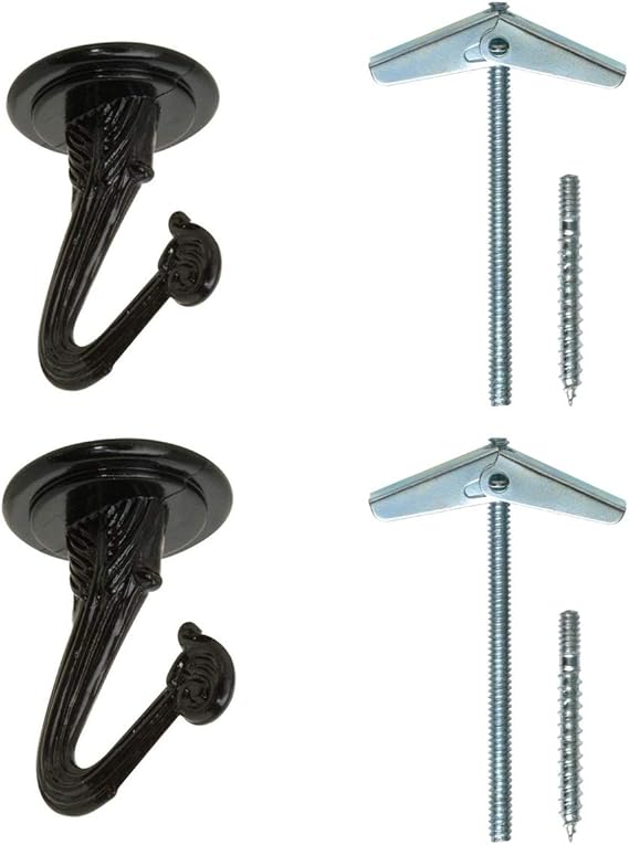 Amazon.com: Rocky Mountain Goods Ceiling Swag Hook 2 Pack with Mounting ...