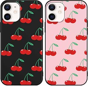 Amazon.com: Yomjew 2 Pack Cute Cherry Phone Case for iPhone 12 / iPhone ...