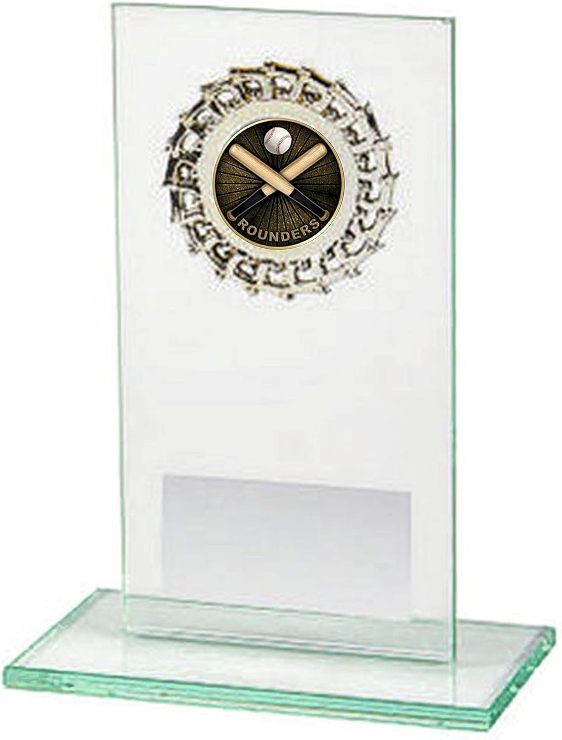 Glass Rounders Trophy Award 12cm FREE Engraving up to 45 letters 757EP ...