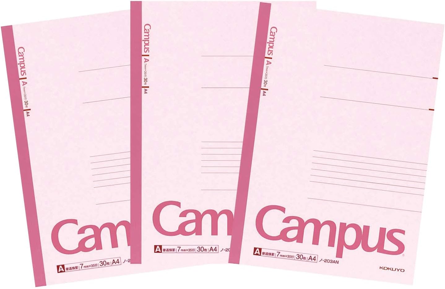 Amazon.com : KOKUYO Campus Notebook, A 7mm Ruled, A4, 30 Sheets, 35 ...