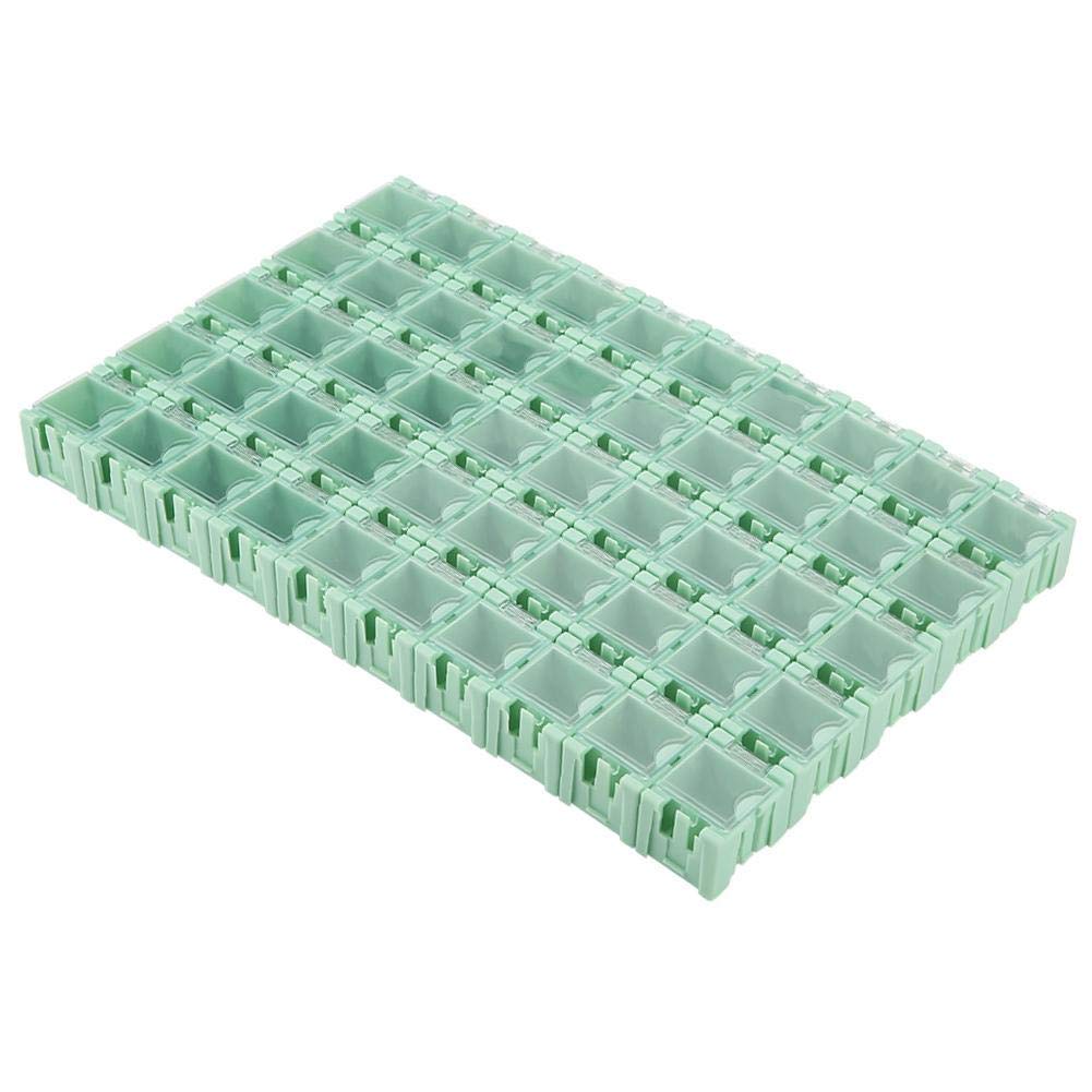 Electronic Component Sorting Storage Box, 50Pcs Green SMT SMD Container ...