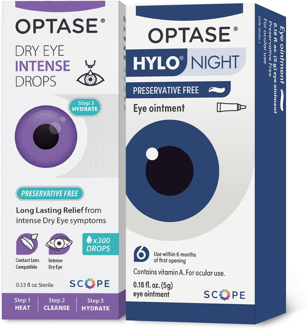 Amazon.com: Optase Dry Eye Intense Drops - .33 fl oz HYLO Night Eye ...