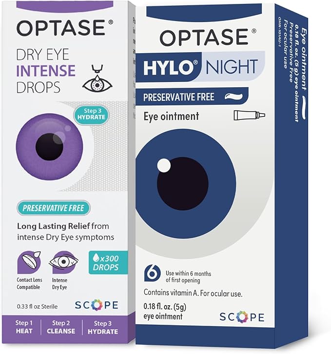 Amazon.com: Optase Dry Eye Intense Drops - .33 fl oz HYLO Night Eye ...