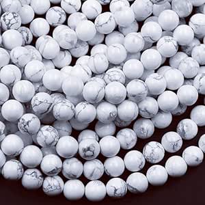Amazon.com: Zenkeeper Howlite Beads for Jewelry Making 10 MM White ...