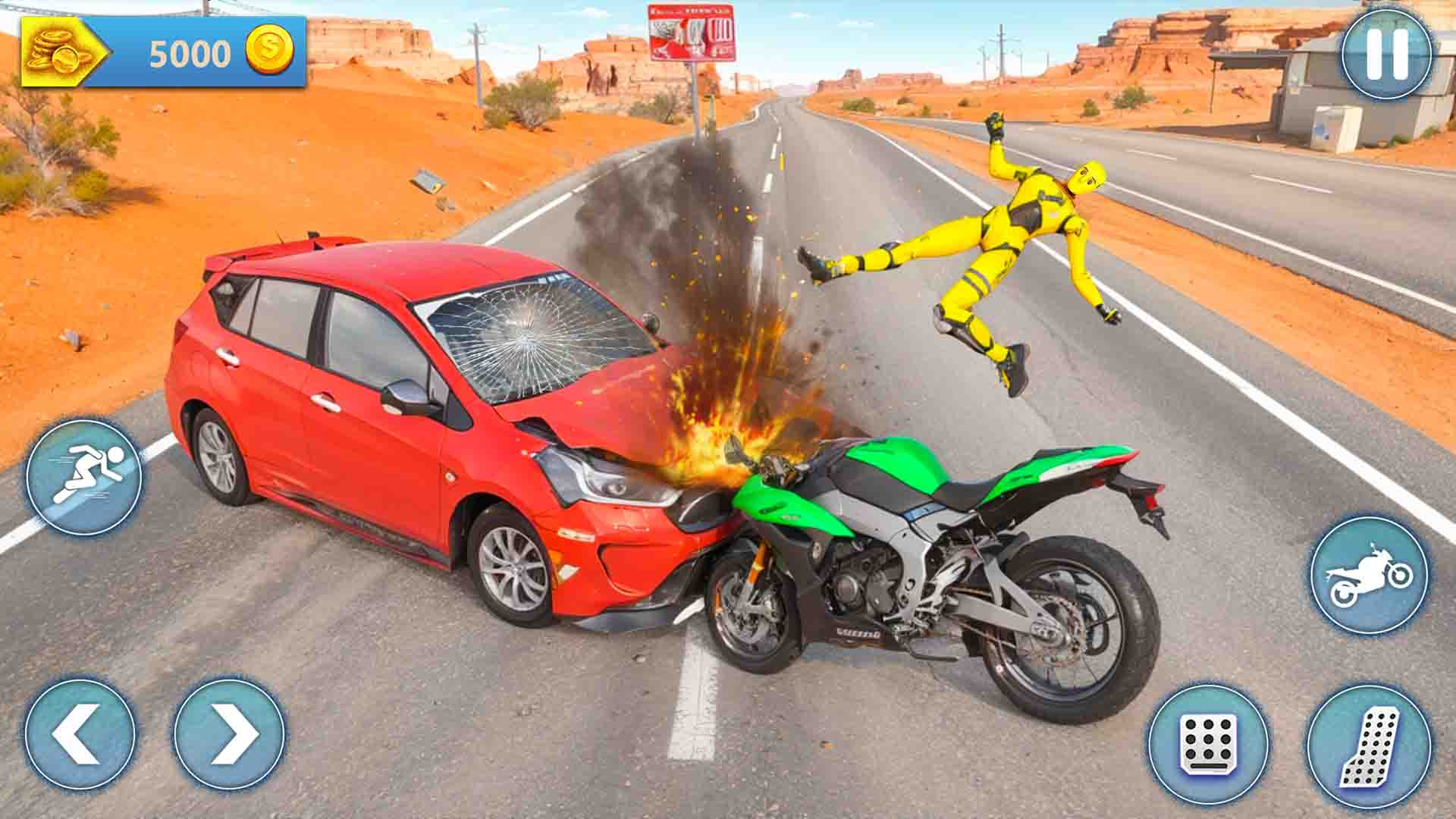 Motorcycle Crash Ragdoll Fall Game - App on Amazon Appstore