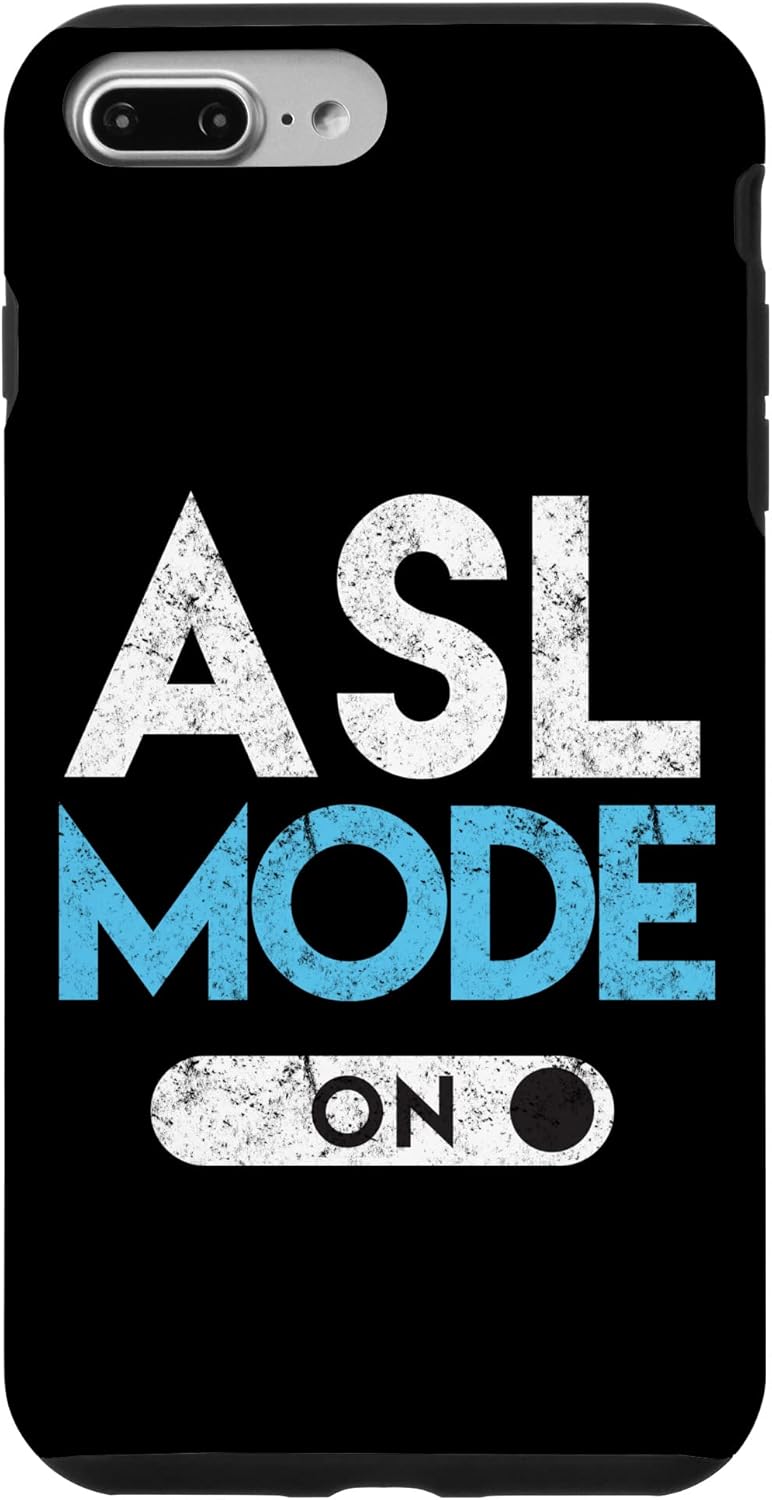 Amazon.com: iPhone 7 Plus/8 Plus ASL Mode On Vintage American Sign ...