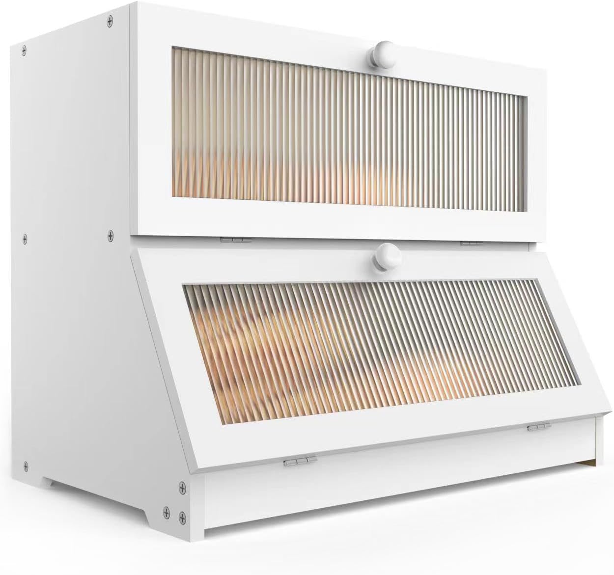 Amazon.com: Vriccc Bread Box for Kitchen Counter, Bamboo Wood Bread Box ...