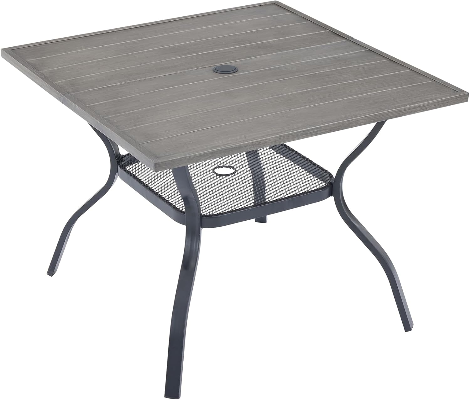 Amazon.com : VICLLAX 37.8" Square Patio Dining Table for 4, Outdoor ...
