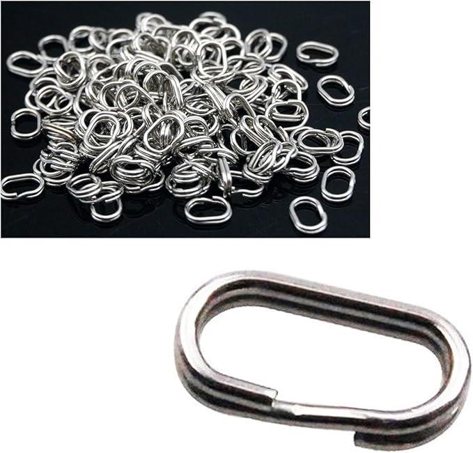 Amazon.com: 100Pcs Silver Fishing Split Rings Stainless Steel Fishing ...