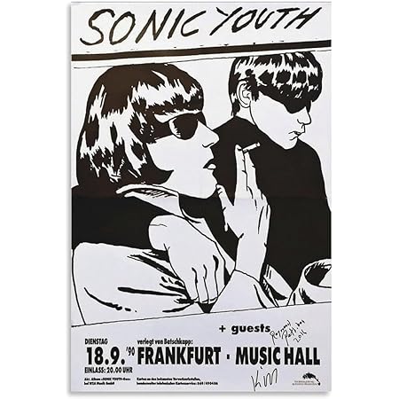 Amazon.com: Sonic Youth Poster Rock Band Metal Sign Vintage Tin Sign ...