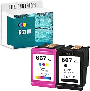 Amazon.com: KWLMUP 667XL 667 Refillable Ink Cartridges Compatible for ...