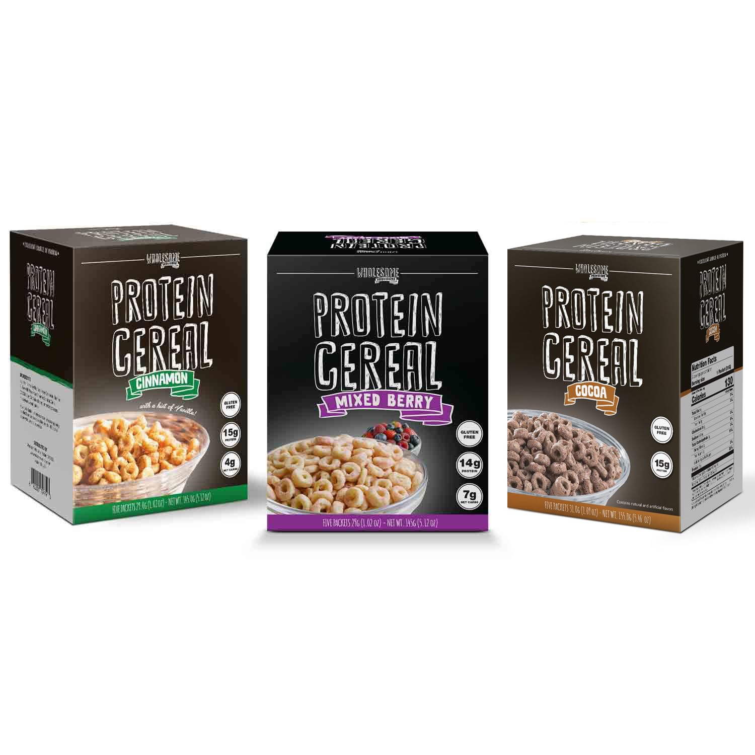 Amazon.com: Protein Cereal, Low Carb Cereal, High Protein Cereal, 15g ...