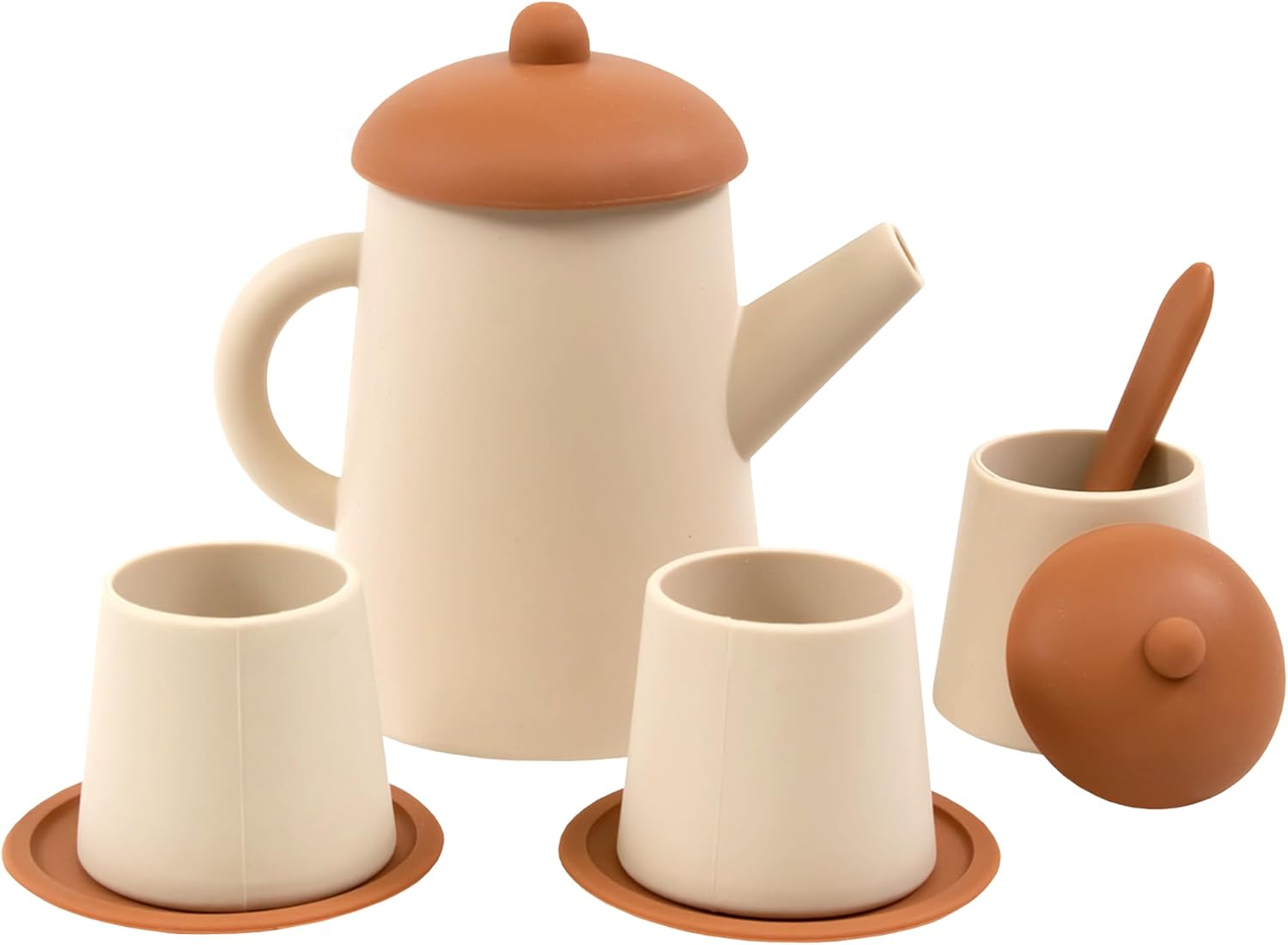 Amazon.com: elbebe Tea Party Set - Kids Tea Set - Silicone Tea Set for ...