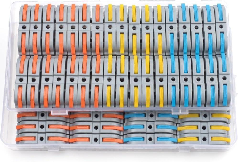 BIANMTSW 34/40/50/60/100PCS Wiring Connector Compact Conductor Push-In ...