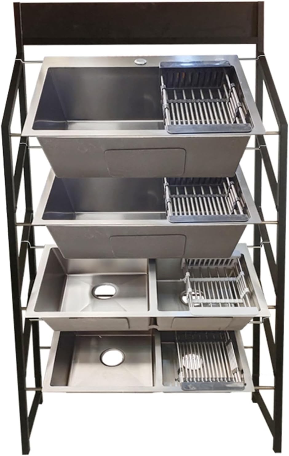 Amazon.com: ZOCWJK Floor-Standing Metal Kitchen Sink Display Rack ...