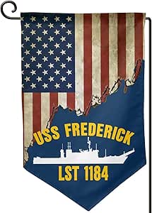 Amazon.com : USS Frederick LST 1184 Garden Flag Home Flag Outdoor Flags ...