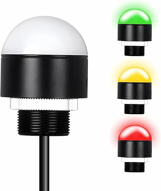 Amazon.com: Industrial Warning Light with Buzzer, 24V Steady Tower ...