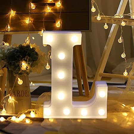 Amazon.com: Pooqla LED Marquee Letter Lights Sign, Light Up Alphabet ...