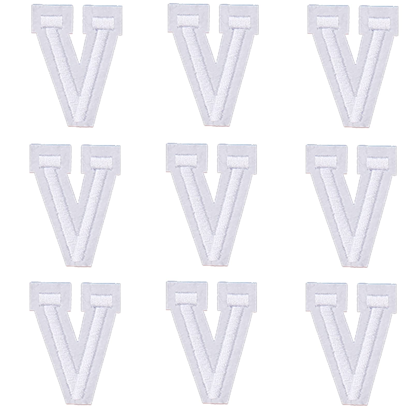 Amazon.com: GYGYL Iron on Letters Patches, 9Pcs of 2 Inch White Letter ...