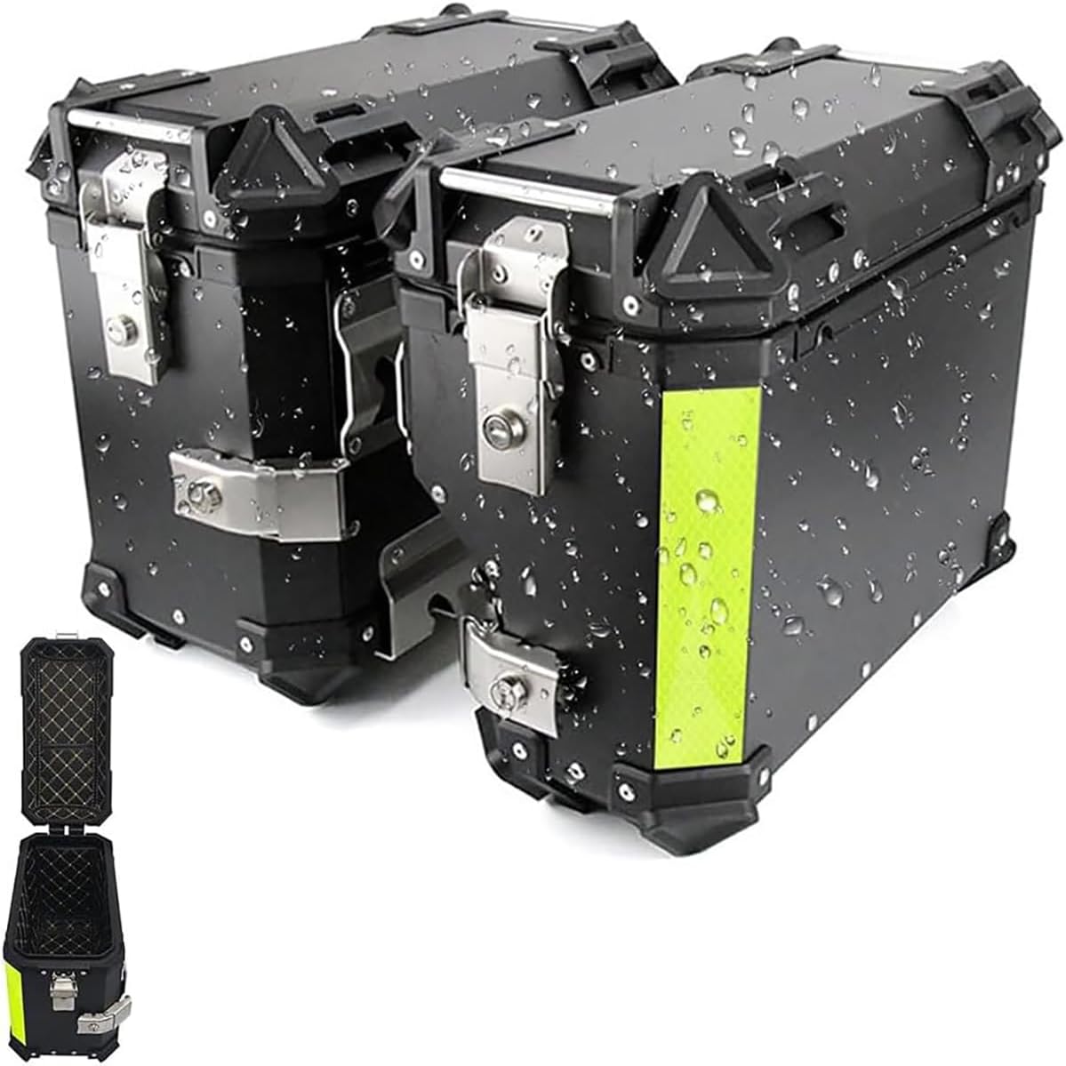 Amazon.com: GSHAOBE Aluminum Hard Saddlebag Trunk Bag Luggage Side Bags ...
