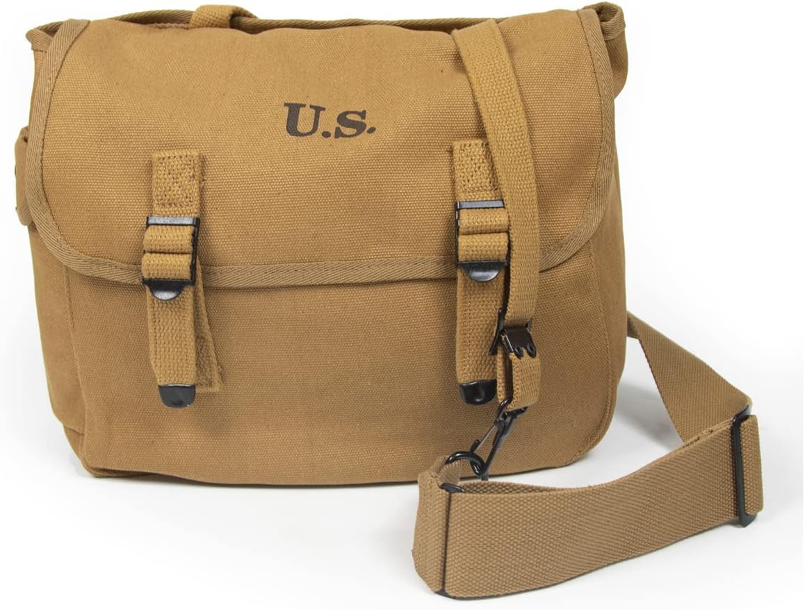 Amazon.com: WW2 US M1936 Musette Messenger Canvas Bag WWII Haversack ...