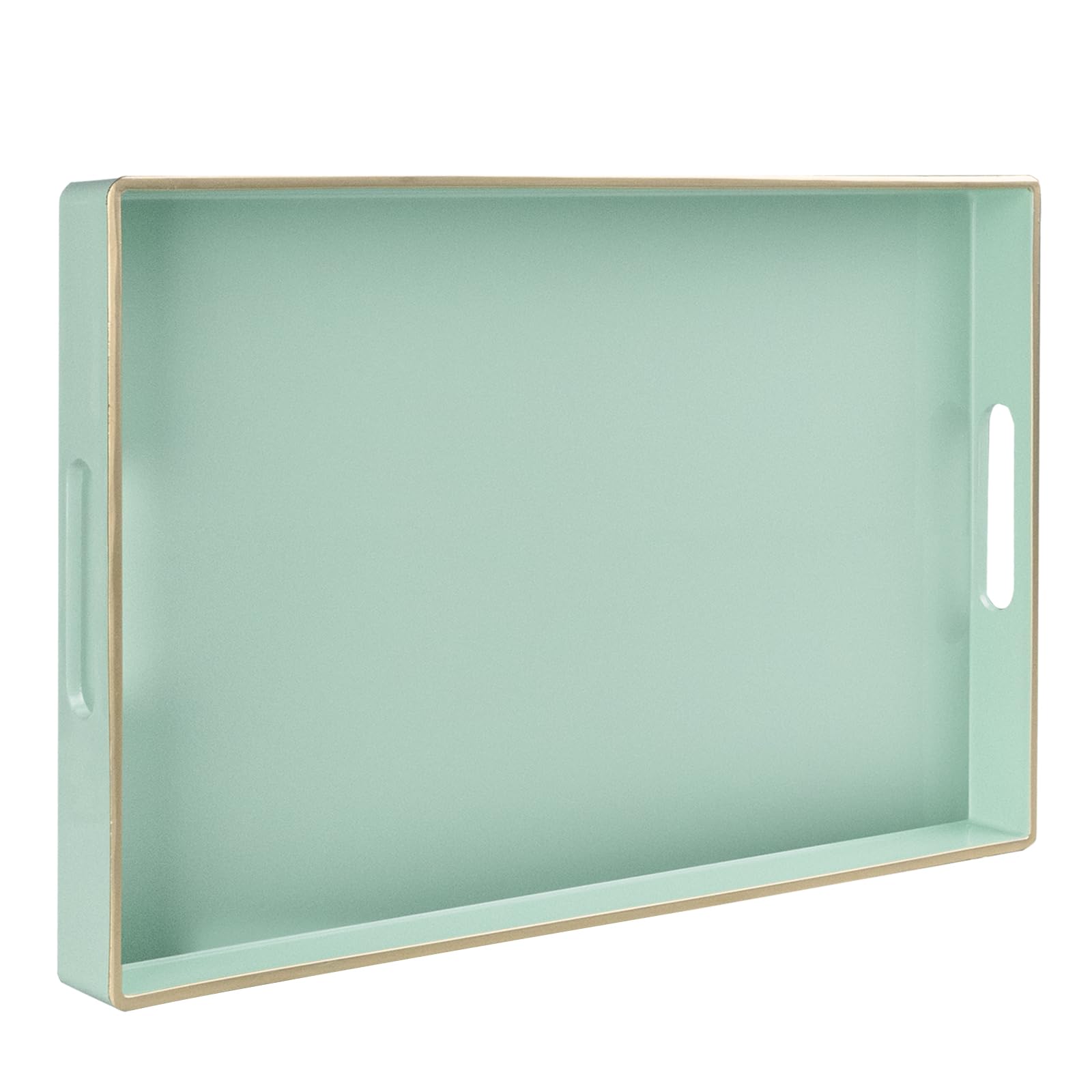 MAONAME Mint Green Serving Tray with Handles, Modern Decorative Tray ...