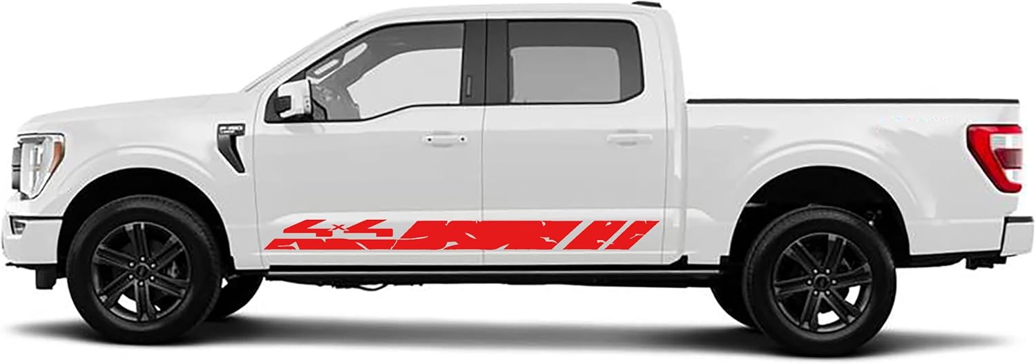 Amazon.com - Torn 4x4 Side Rocker Panel Stripes Sticker Auto Vinyl ...