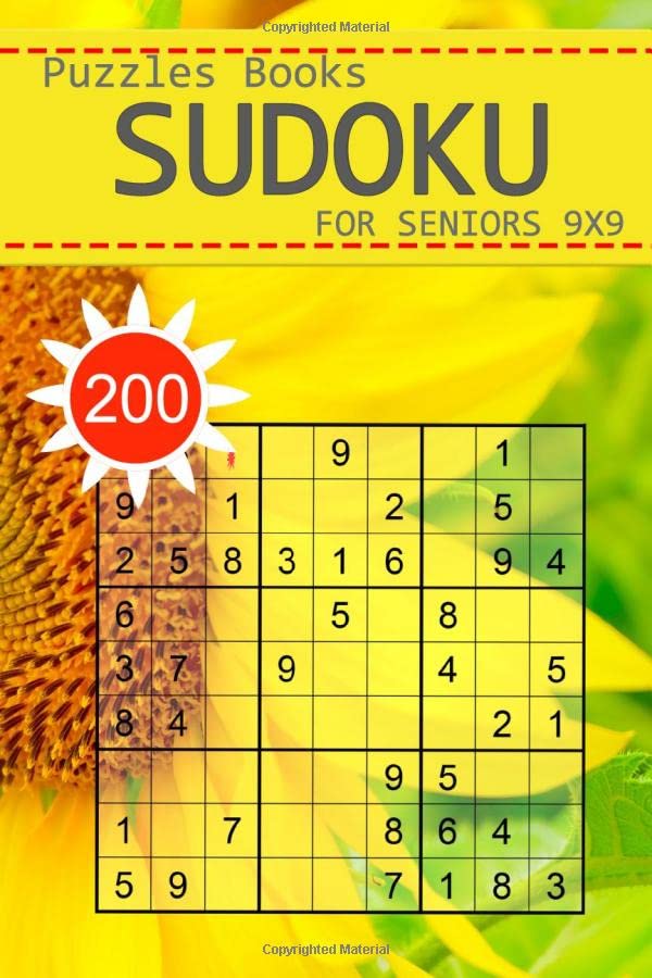 200 Sudoku Puzzles Books For Seniors 9x9: Beginner, Very Easy, Easy ...