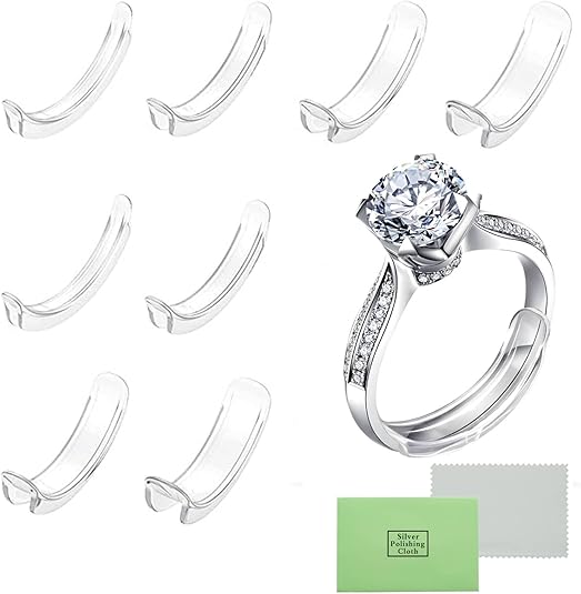 Ring Size Adjuster for Loose Rings, 8Pc Size Tightener Soft TPU Ring ...