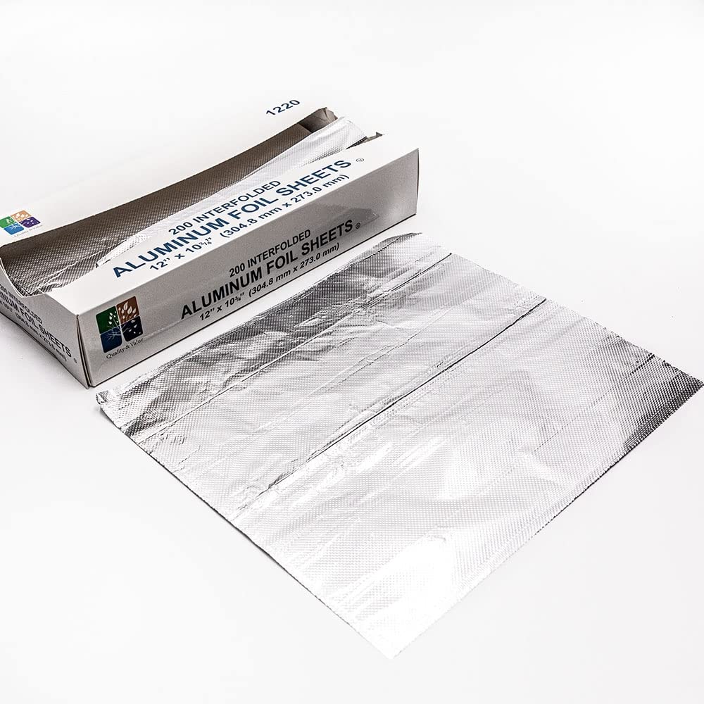 Amazon.com: ROLLXY Pop-up Aluminum Foil Sheets 12" x 10.75" – 200 ...