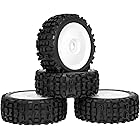 Amazon.com: AllinRC 1/8 RC Buggy Tires 17mm Hex RC Wheels and Tires ...