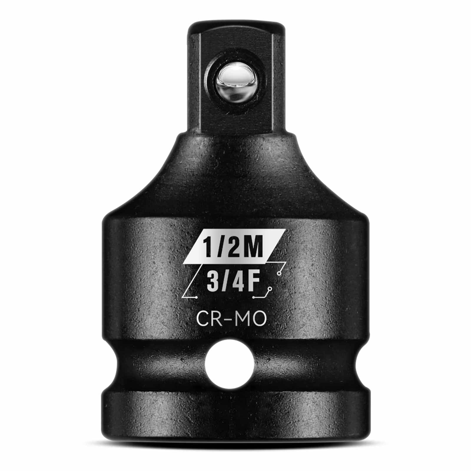 BLACKROBOT 3/4”F to 1/2”M Impact Socket Adapter, Cr-Mo Steel Exceeds ...