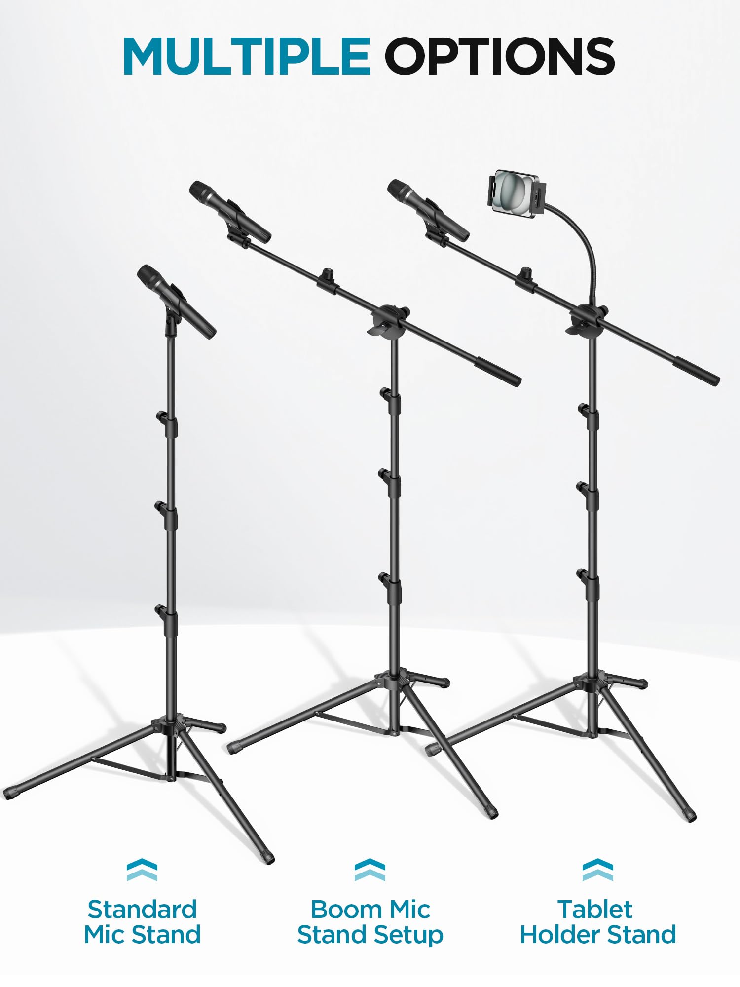 Snapklik.com : InnoGear Mic Stand, 6 In 1 Microphone Stand Floor