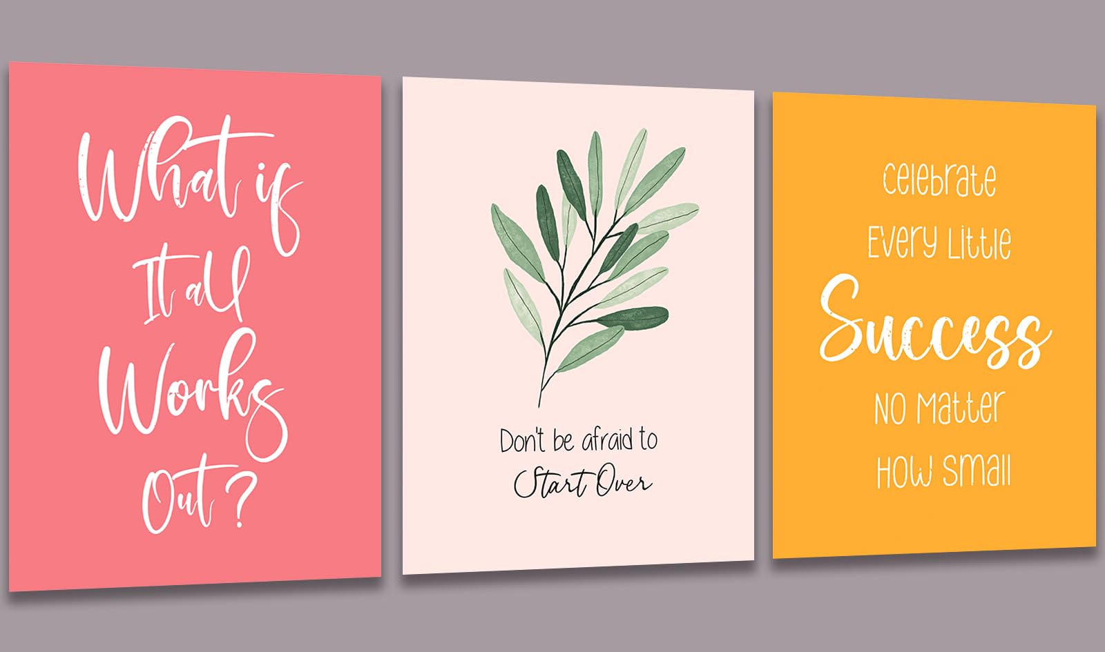 Amazon.com: 3 PCS Inspirational Wall Art Therapist Office Decor Wall ...