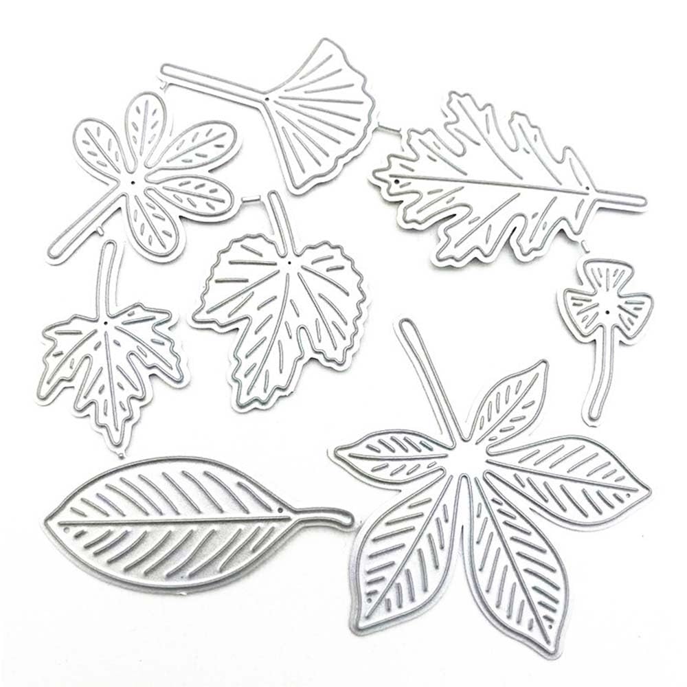 PAIKIUU Leaf Cutting Dies Metal Leaves Die Cuts for Card Making, Die ...