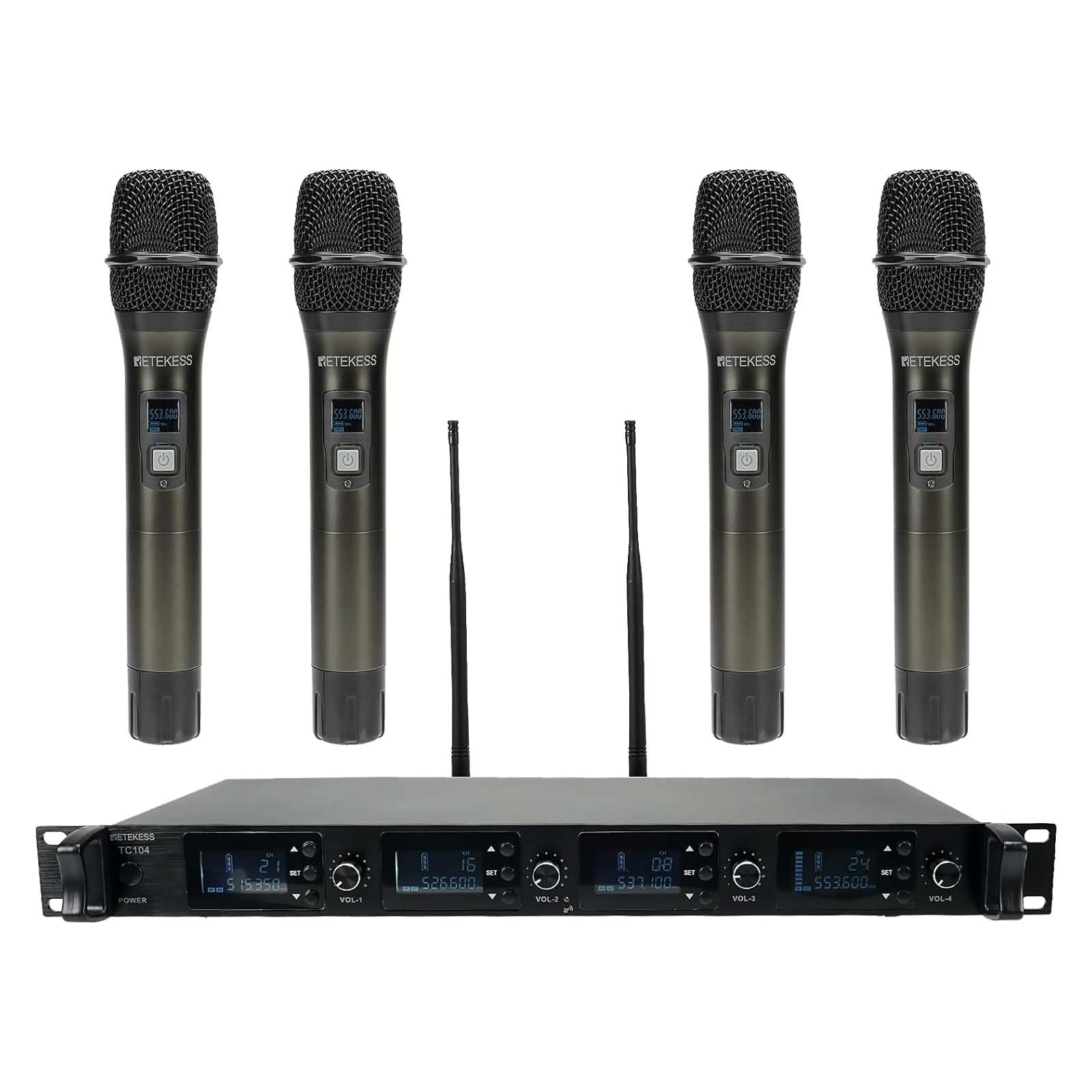 Amazon.com: Retekess TC104 Wireless Microphone System, Karaoke ...
