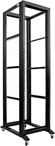 Amazon.com: Raising Electronics Server Rack Open Frame 4 Post 19 inch Adjustable Server/Audio ...