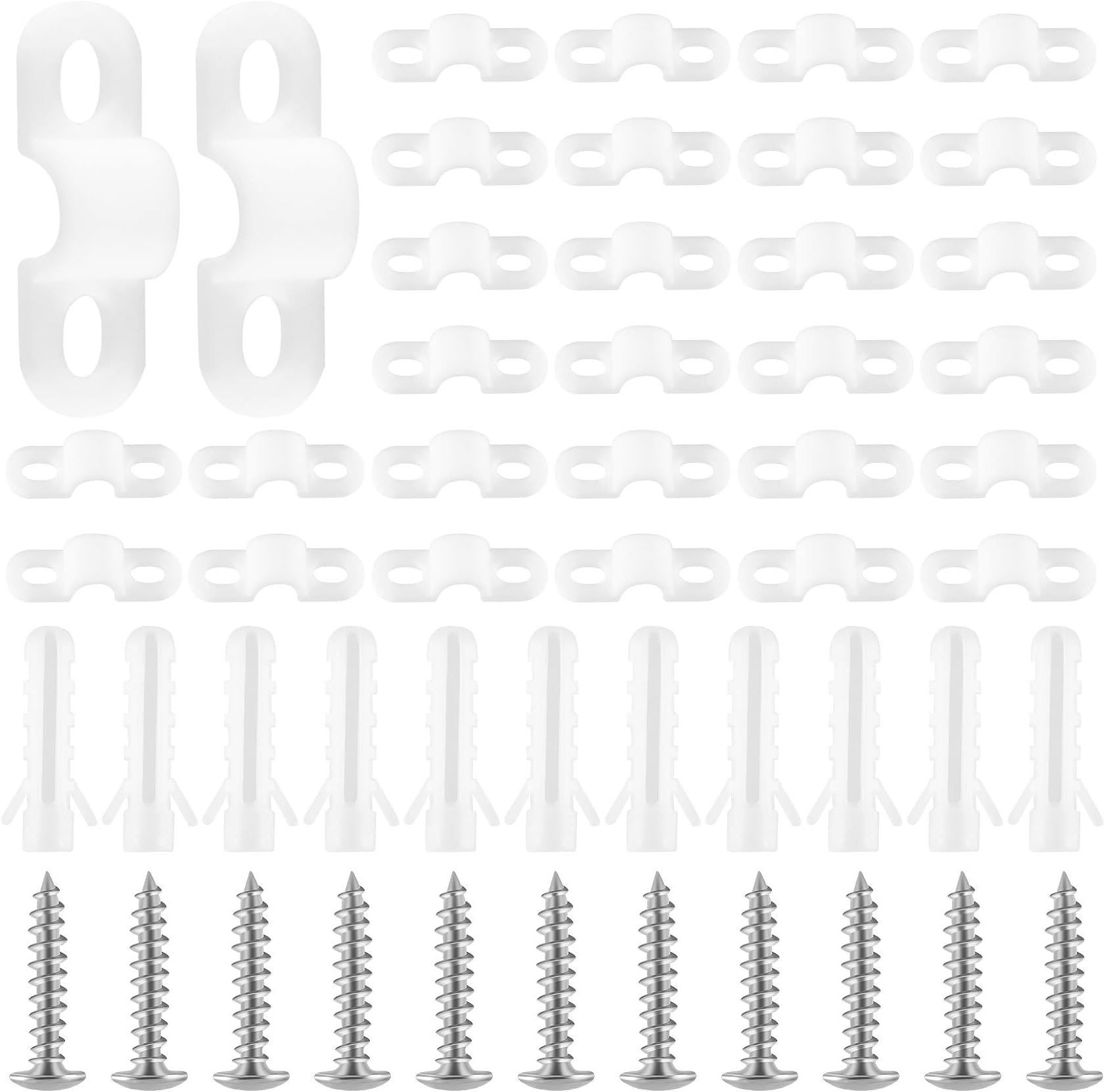 Amazon.com: HINZIC 50pcs Shelf Loop Clips with 100pcs Expansion Pipes ...