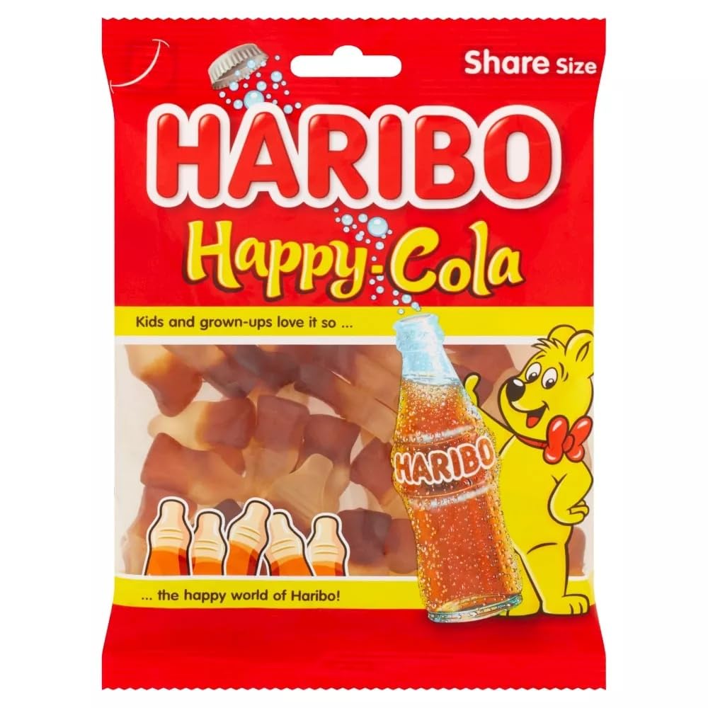 Amazon.com : Haribo Happy Cola I Sweet Cola flavored Gummy Candy I 185g ...