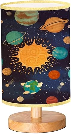 Bedside Desk Lamps, Minimalist Universe Galaxy Solar System Planets ...