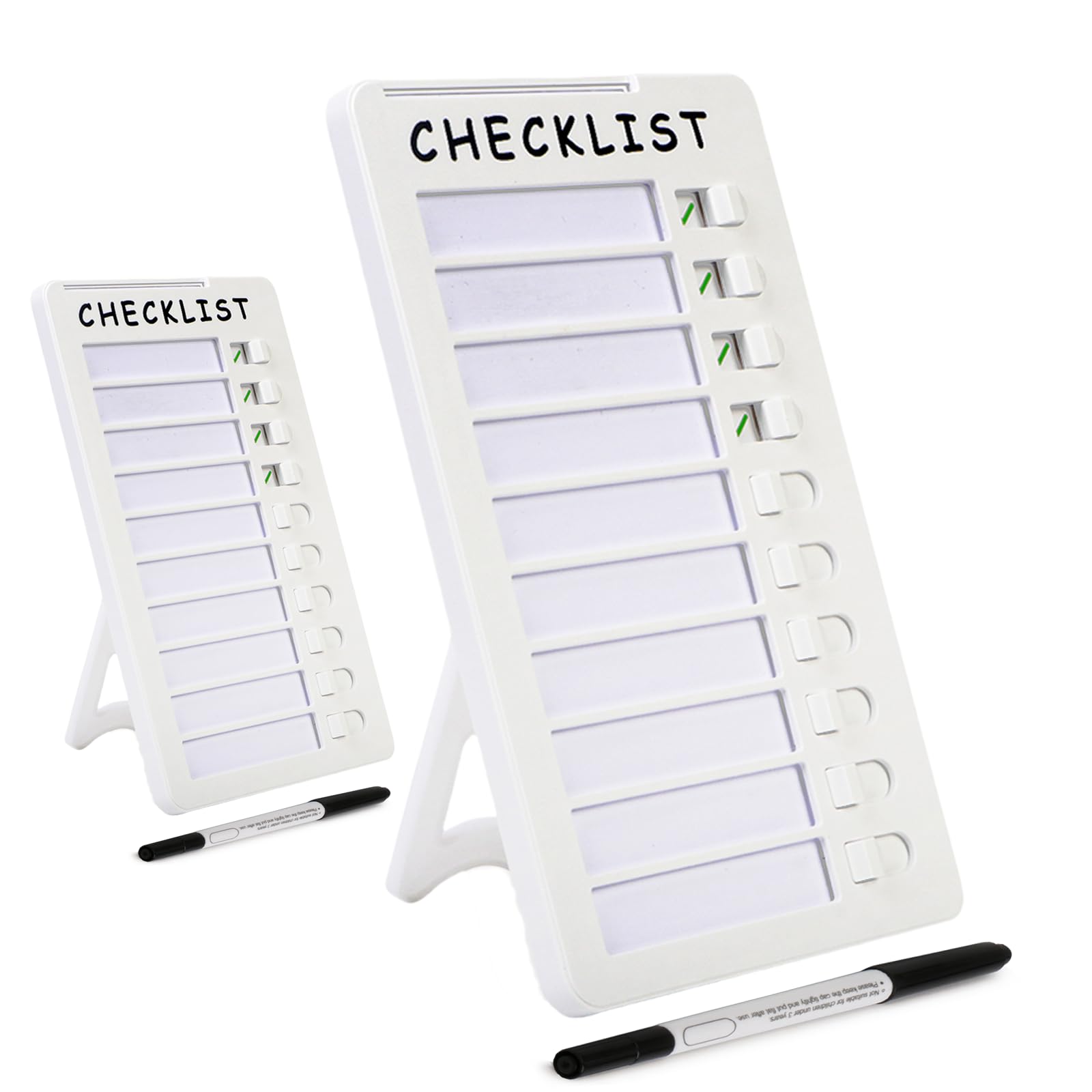Amazon.com : 2pcs Dry Erase Chore Chart, Standable Whiteboard Checklist ...