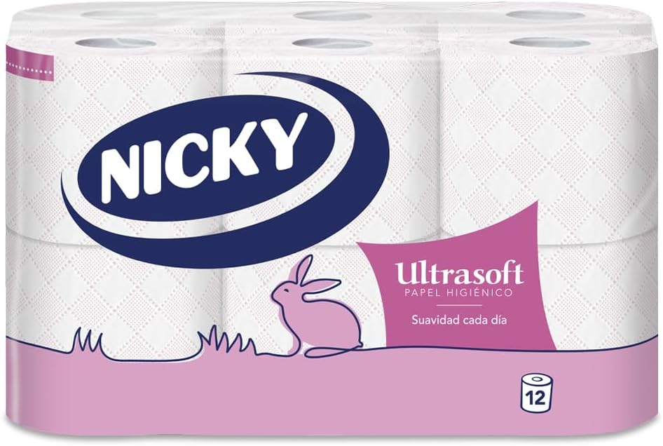 Nicky Ultrasoft – Toilet Paper 12 Rolls White : Amazon.co.uk: Grocery