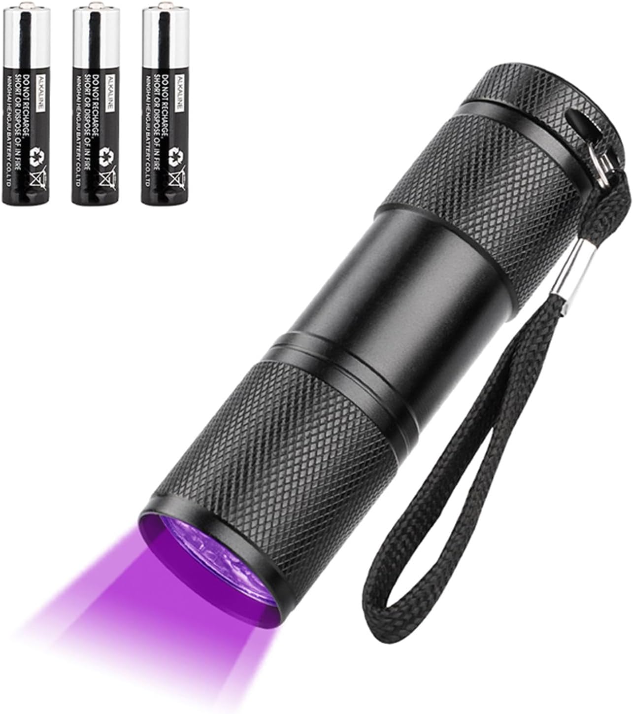 Vagocom LED Blacklight UV Flashlight, Portable 9LED 395nm Black Light Ultraviolet Lamp Detector ...