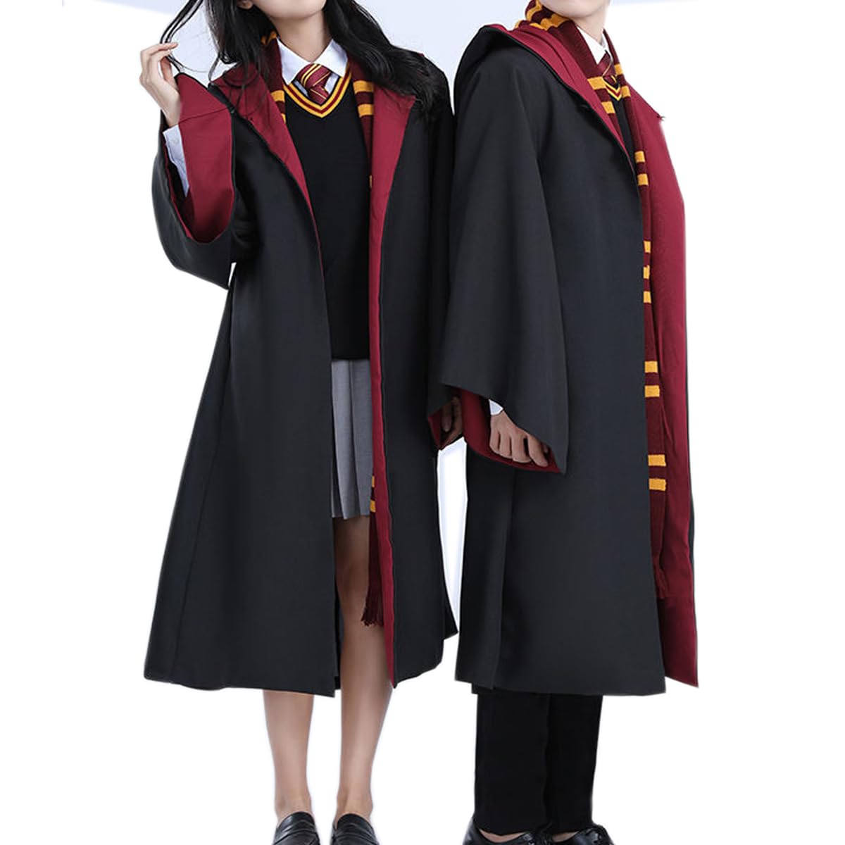 Magician Robe Costume Halloween Wizard Witches Cosplay Hooded Cloak ...