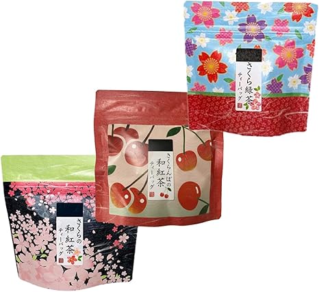 Amazon | さくらフレーバーティ3種セット （さくら緑茶2g×5p さくらの和紅茶2g×5p さくらんぼの和紅茶2g×5p） ティーバッグ 荻野商店 | 荻野商店 | 紅茶 通販