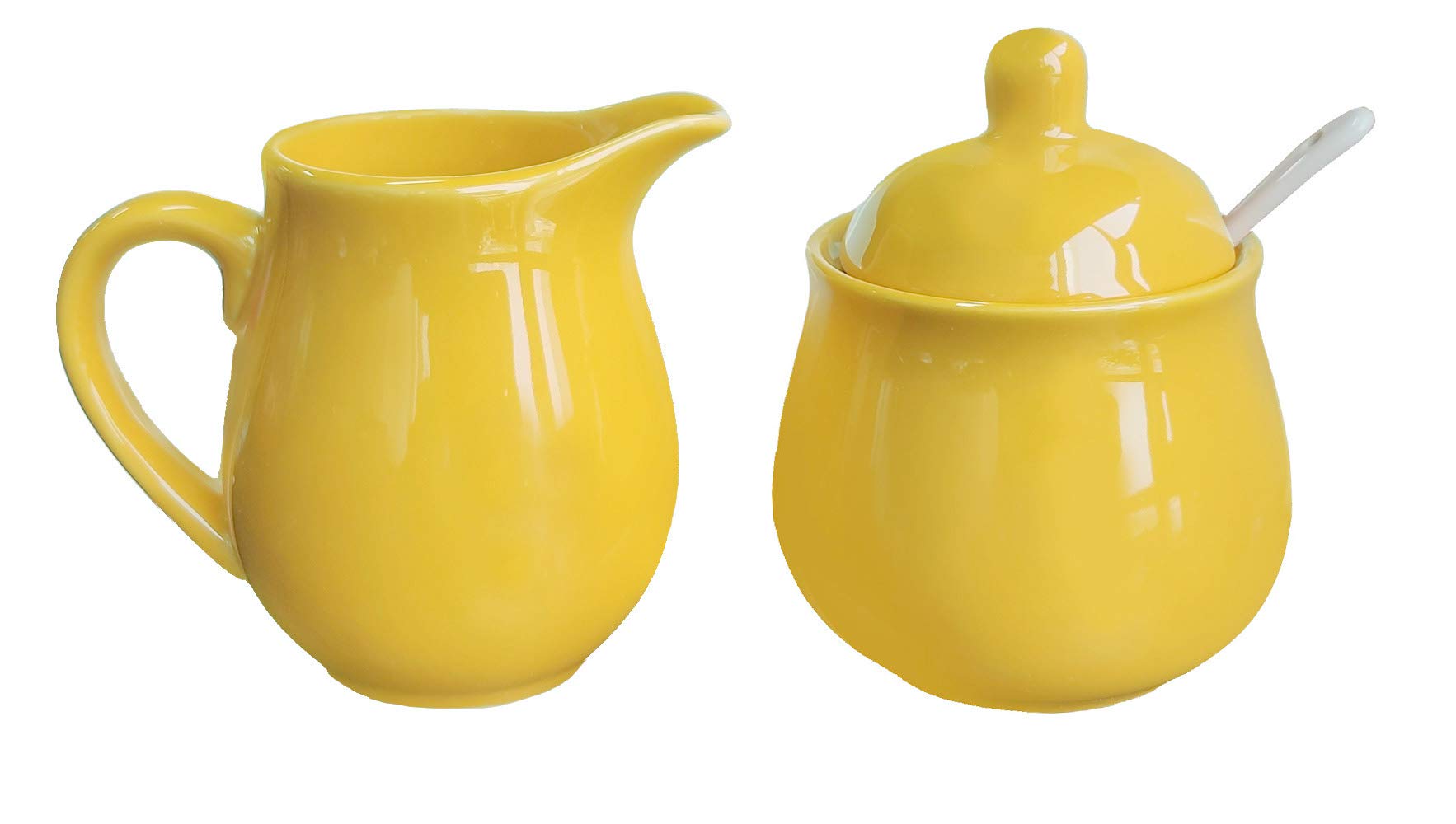 Amazon.com | Ceramic Colorful Creamer and Sugar Set with Lid Spoon ...