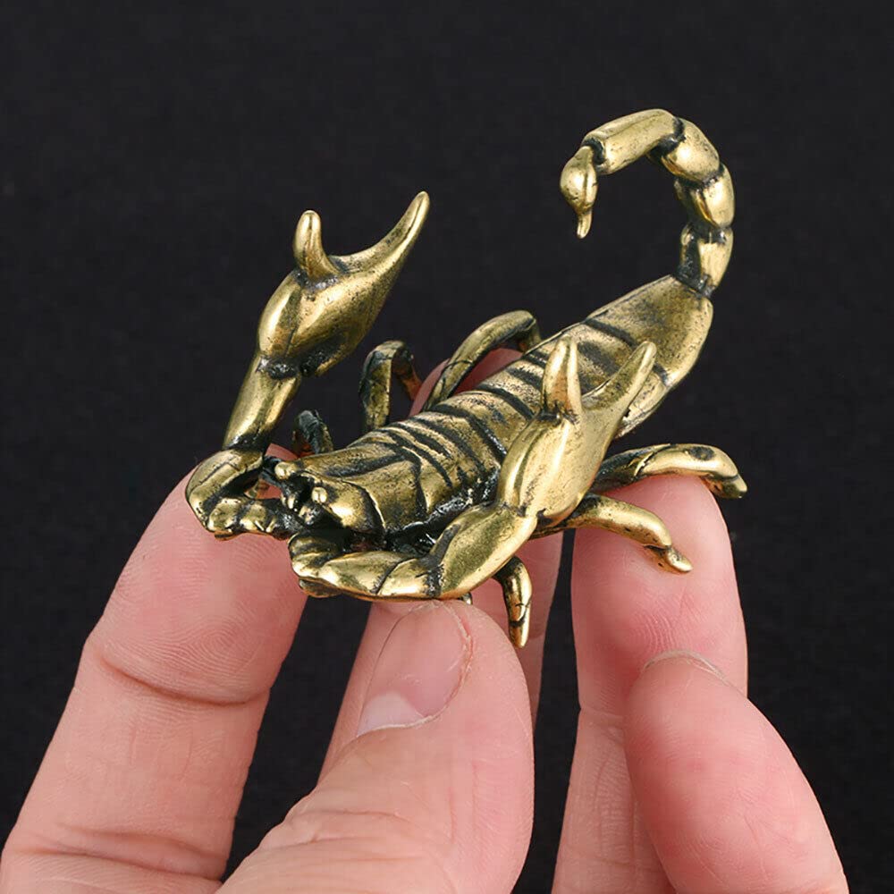 Amazon.com: TEAMWILL Small Retro Brass Scorpion Figurine Brass Scorpion ...
