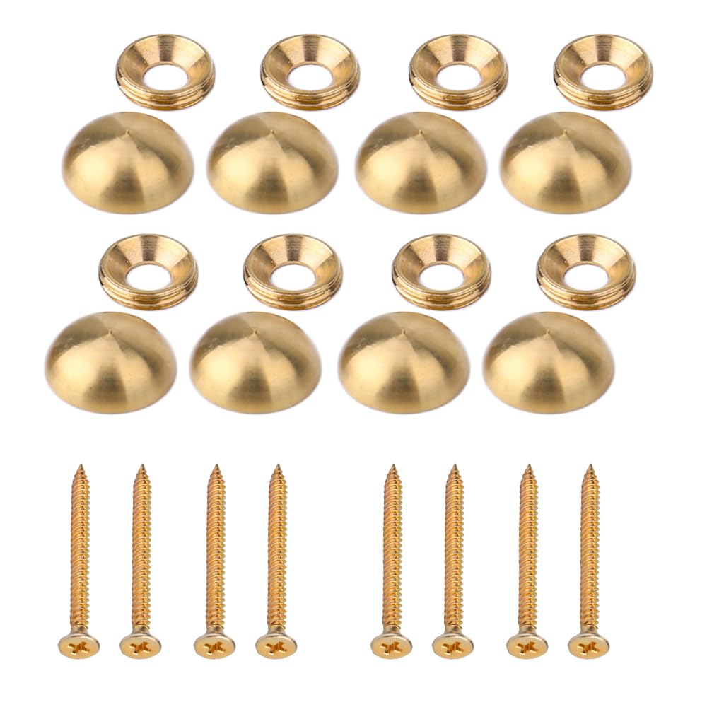 Primst 8PCS Brass Decorative Screw Cover Caps, Decorative Screw Cap ...