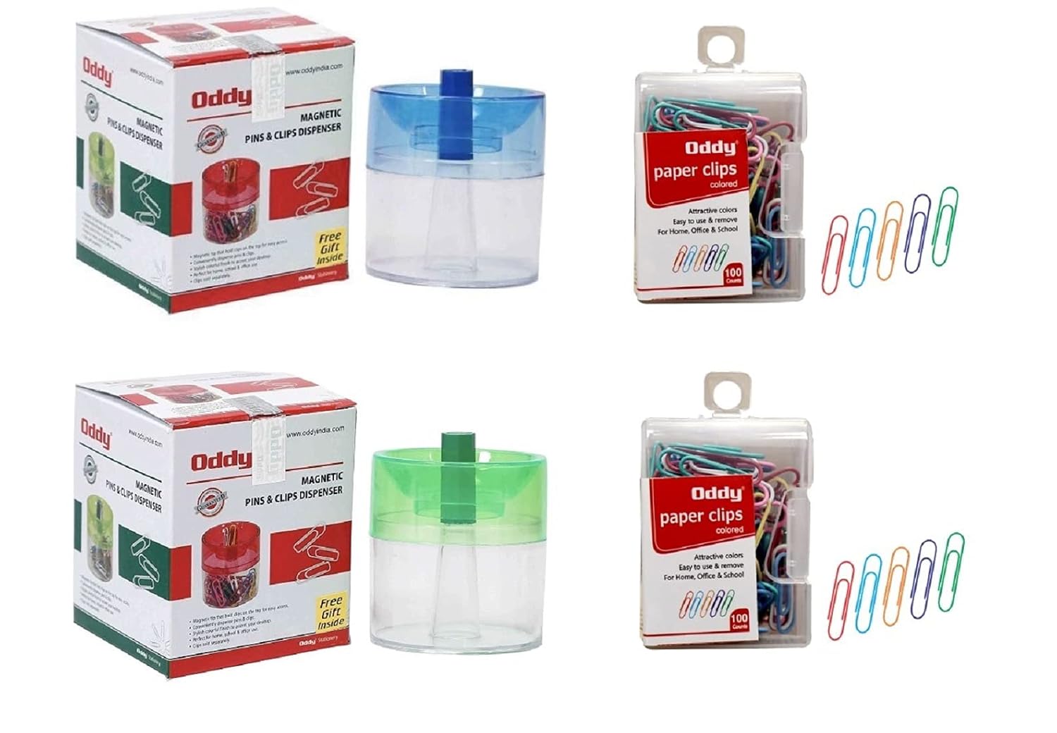 ODDY Magnetic Pins & Clips Dispenser with Gem Clip (PIN Dispenser - 02 ...