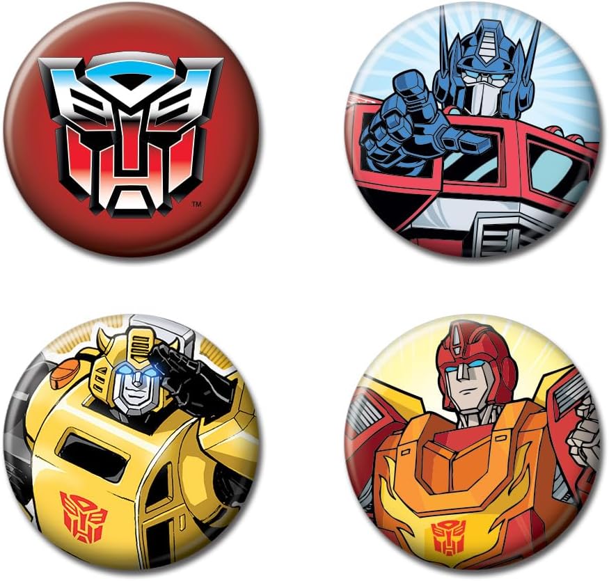Amazon.com: Ata-Boy Transformers Set of Four Collectible 1.25" Buttons ...
